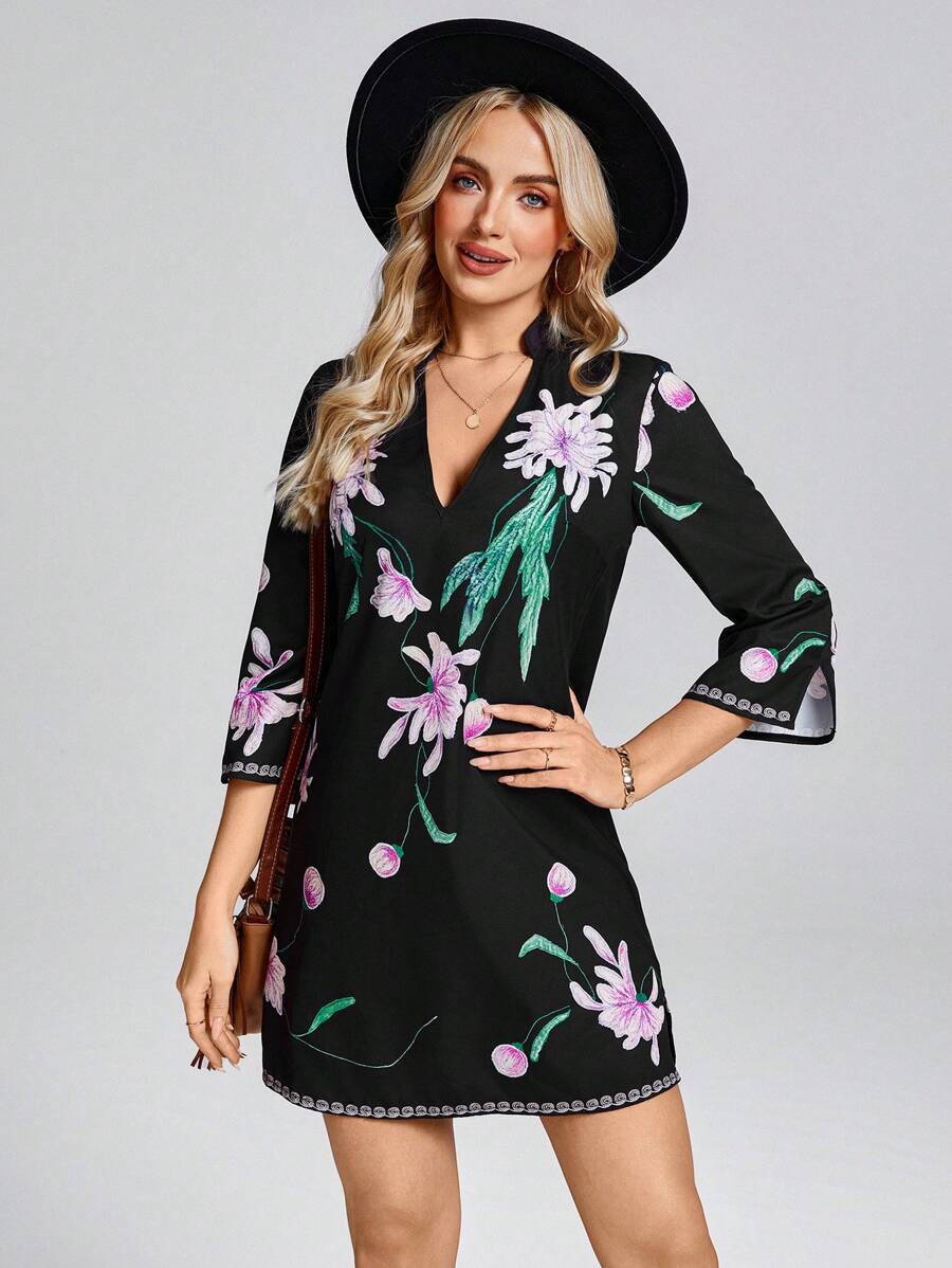 SHEIN LUNE Women Short Dresses Western Summer Outfits For Women Mardi ...