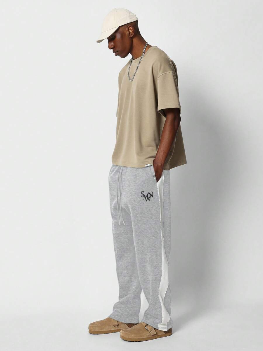 SUMWON Loose Fit Baggy Drop Crotch Jogger With Side Panel | SHEIN UK