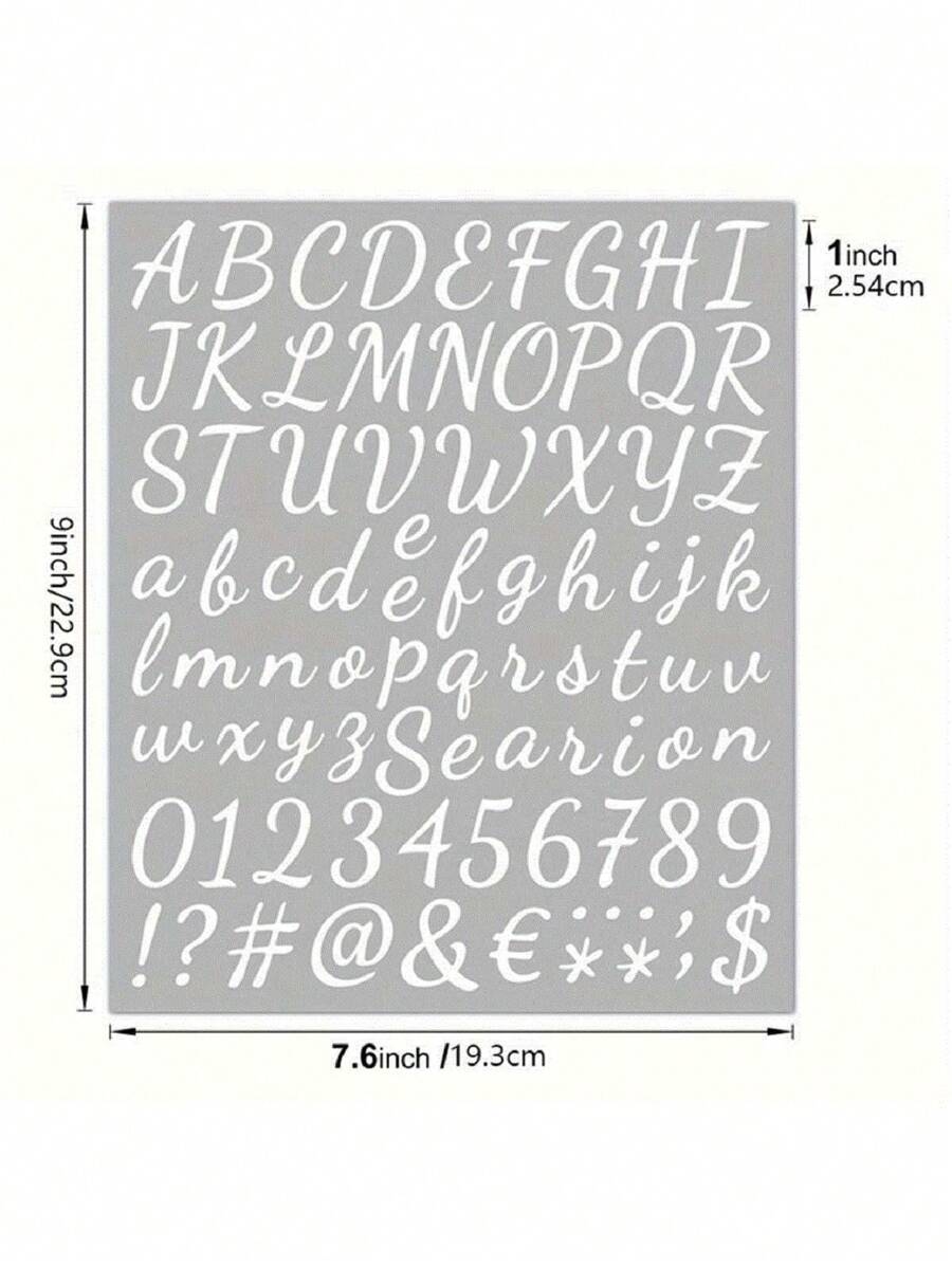 SHEIN 5pcs/Set Diy Name Stickers With Handwritten Floral Alphabet ...