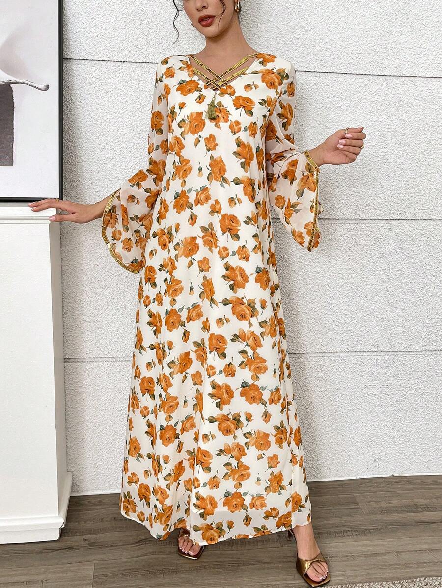 Yasmyna Turkish Maxi Dress & Arab Traditional Abaya | SHEIN UK