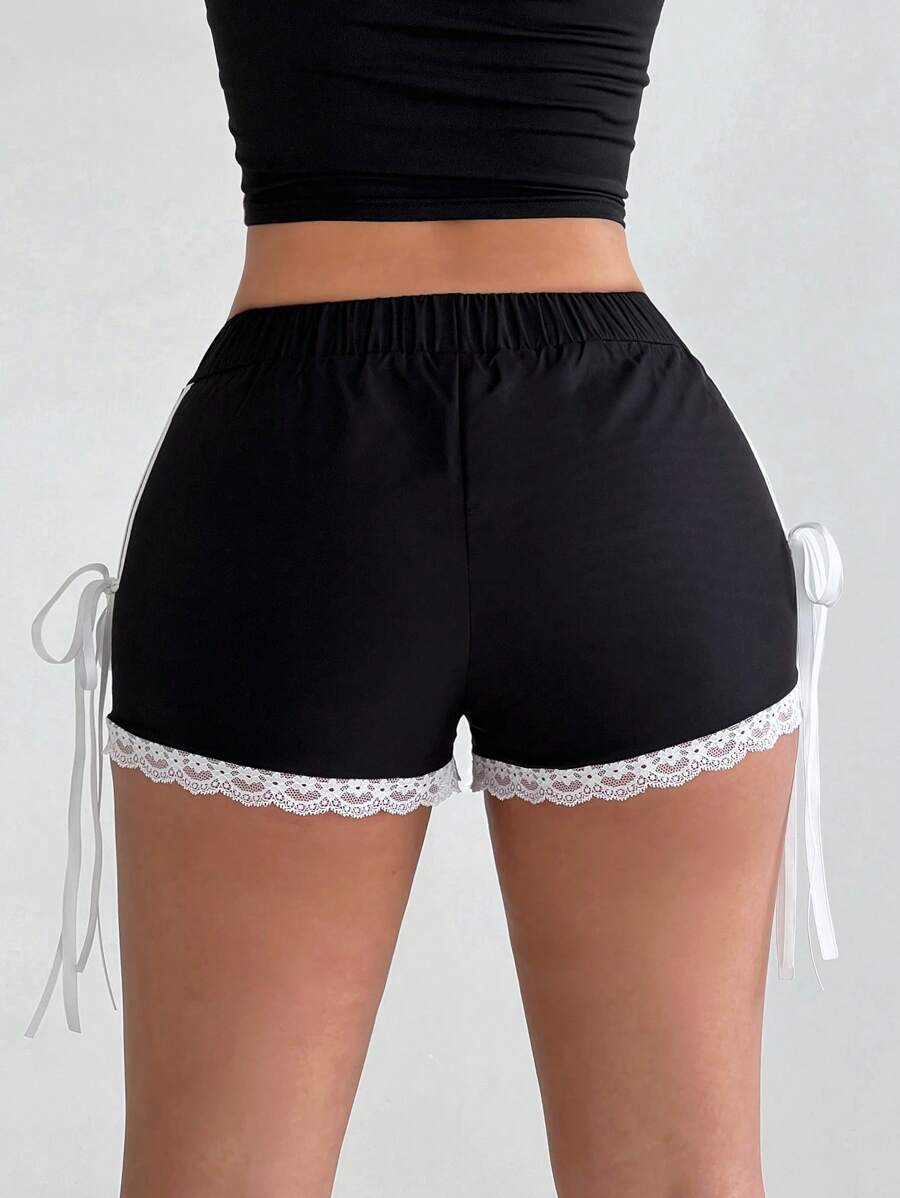 SHEIN Sweetina College Style Low Rise Contrast Color Ribbon Bow Tie ...