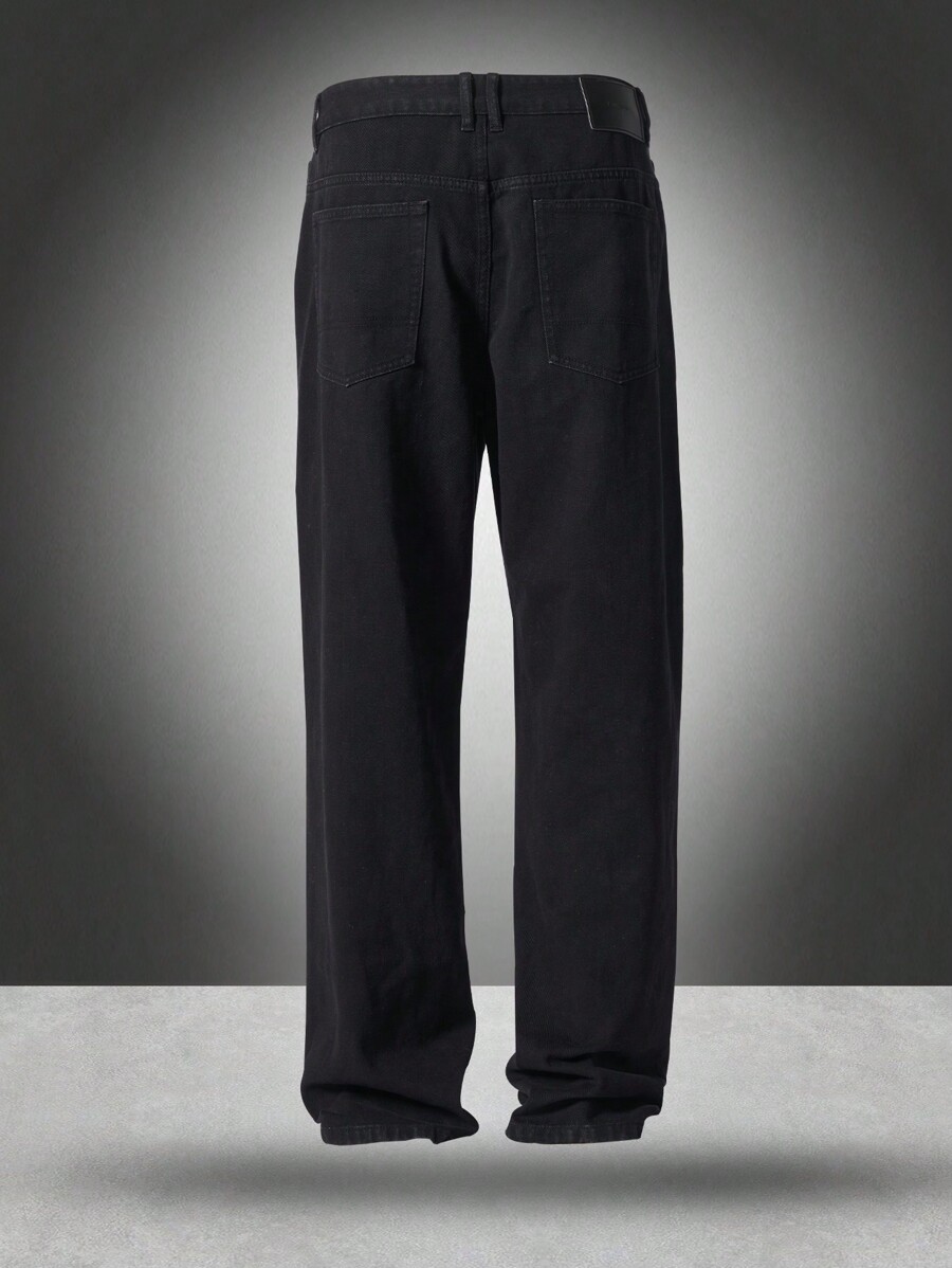 Manfinity Homme Men's Loose Fit Pocket Casual Versatile Flared Denim ...