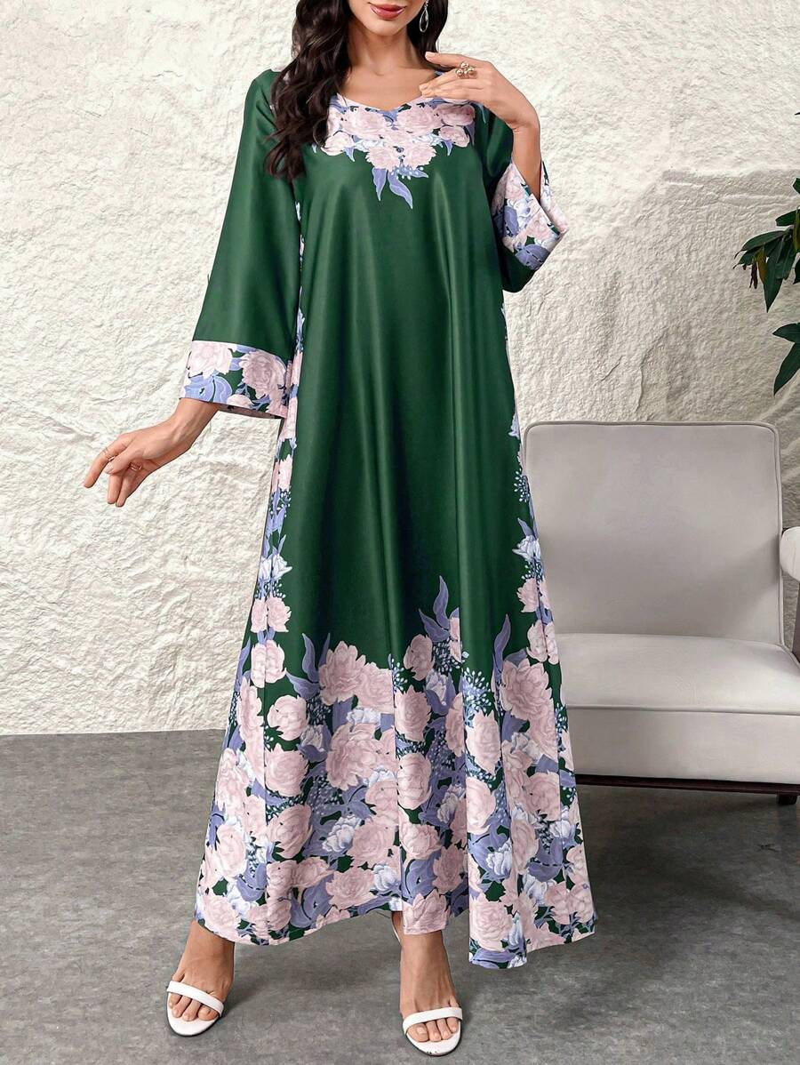 SHEIN Lacomfia 2025 New Dubai Middle East Saudi Arabia Style Printed ...