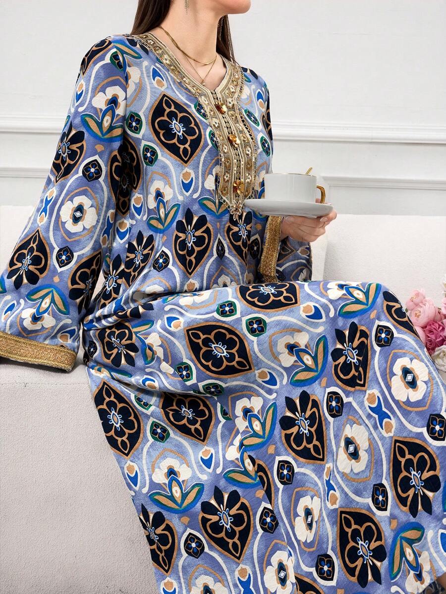 Al Najma Women's Turkish Long Dress & Arabic Traditional Abaya, Kaftan ...