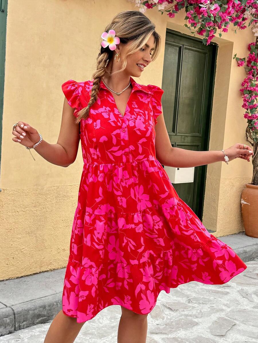 SHEIN Clasi Plus Size Boho Floral Print Summer Vacation Dress | SHEIN USA