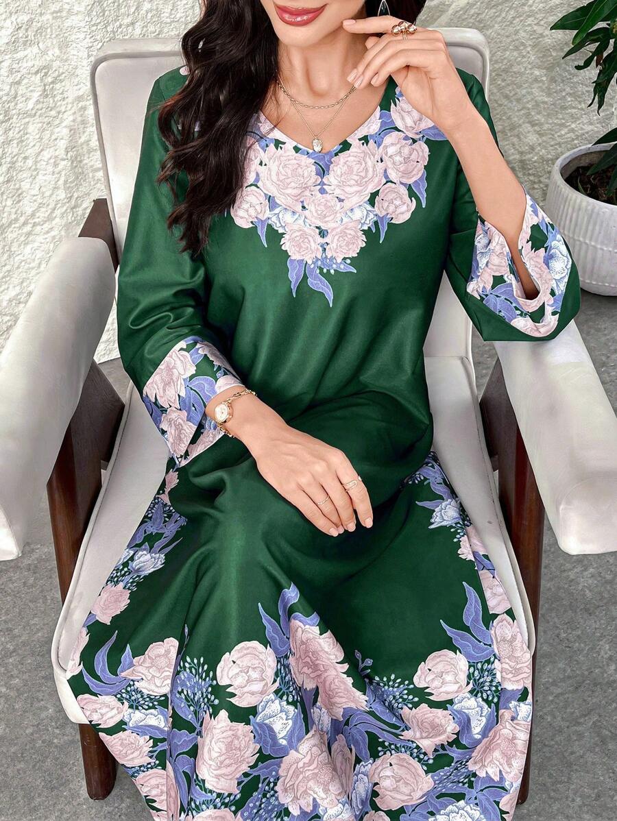 SHEIN Lacomfia 2025 New Dubai Middle East Saudi Arabia Style Printed ...