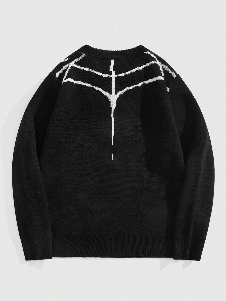 ROMWE Men's Round Neck Letter Print Long Sleeve Sweater, Autumn/Winter ...