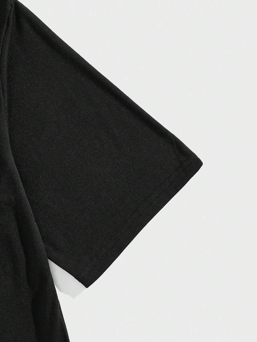 Manfinity EMRG Men's Letter & Skull Graphic Round Neck Short Sleeve Casual T-Shirt | SHEIN USA