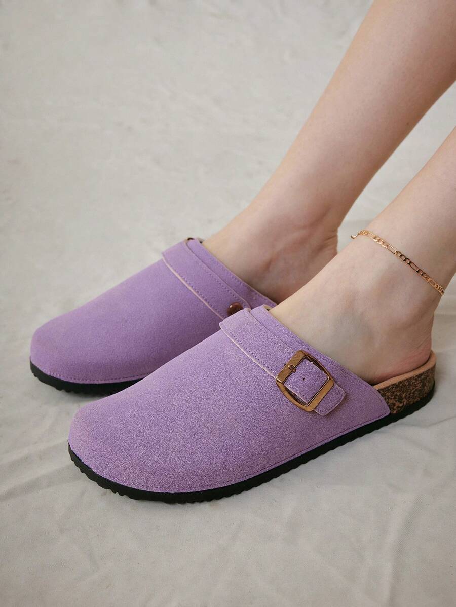 Solecia Women's Thick Sole Furry Slippers, Fashionable Round Toe Warm ...