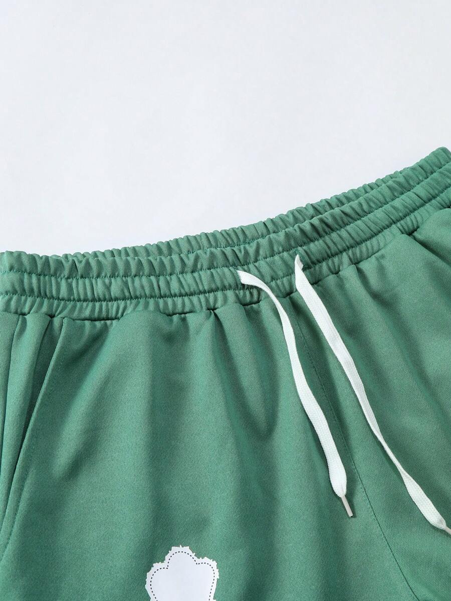 Manfinity EMRG Men's Slogan Cross Print Hooded Sweatshirt And Pants Set | SHEIN EUR