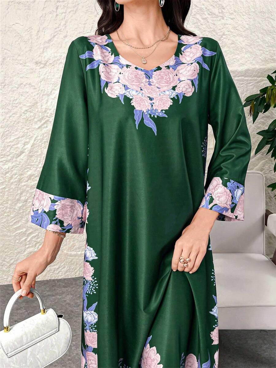 SHEIN Lacomfia 2025 New Dubai Middle East Saudi Arabia Style Printed ...