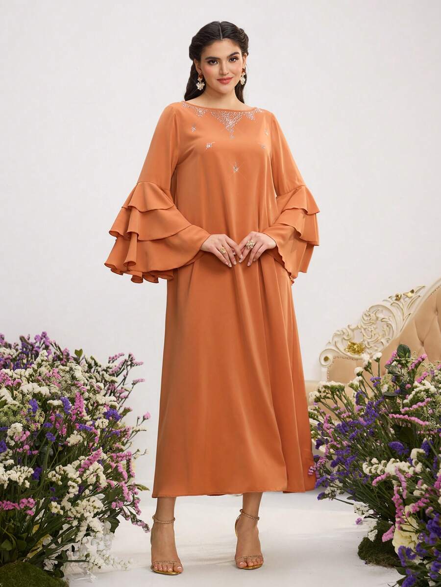 SHEIN Najma Women's Turkish Maxi Dress & Arabic Traditional Long Robe ...