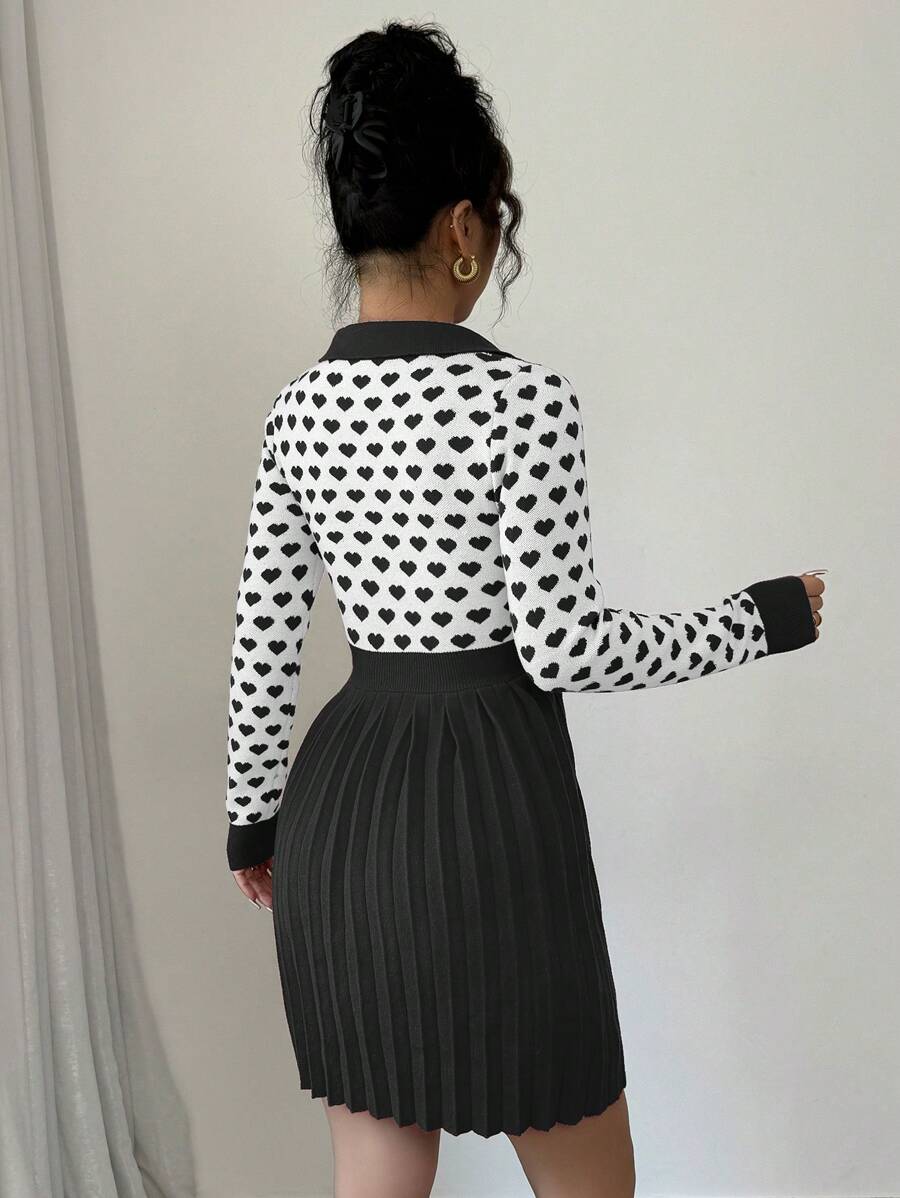 SHEIN Raffinéa New Fashion Collared High-End Noble Lady Hearty Knitted ...