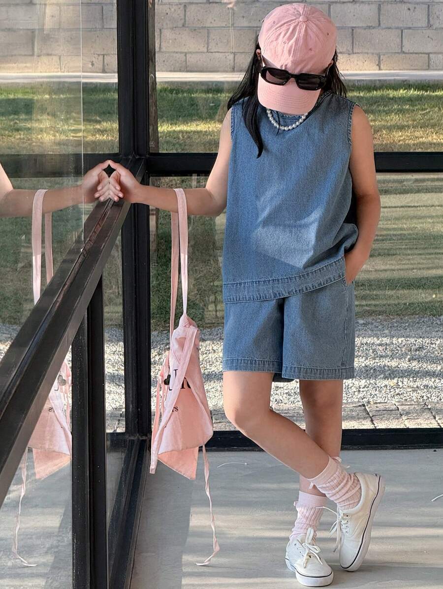 DAZY Conjunto de niña preadolescente de mezclilla | Moda de Mujer ...