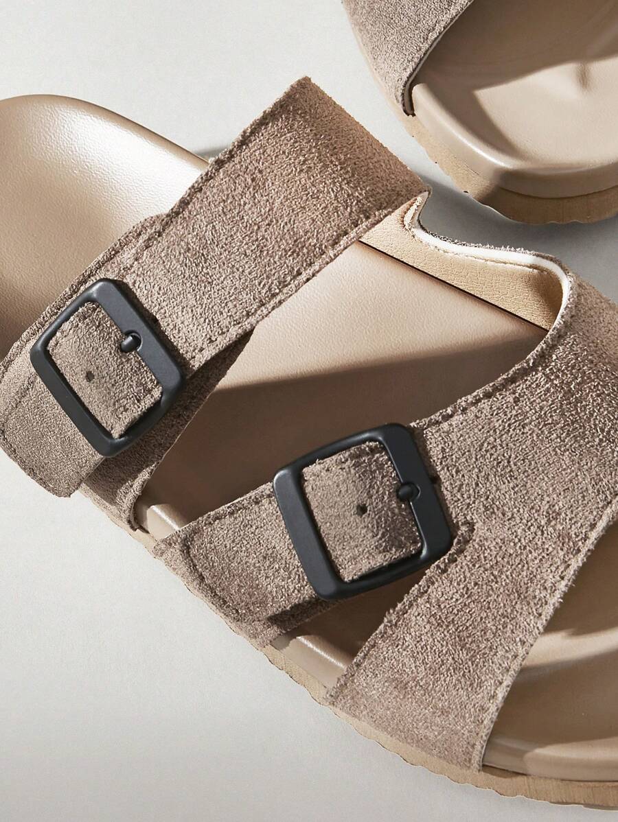 Solecia Women Fashion Brown Open Toe Casual Lace-Up Comfortable Flat ...