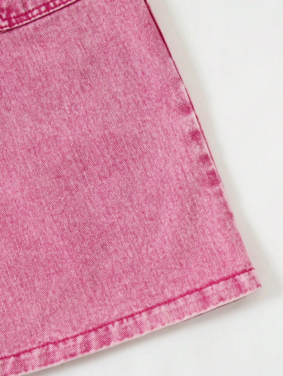 Denim Pinafore Dress Teen Girl, One Piece Without Accessories | SHEIN UK