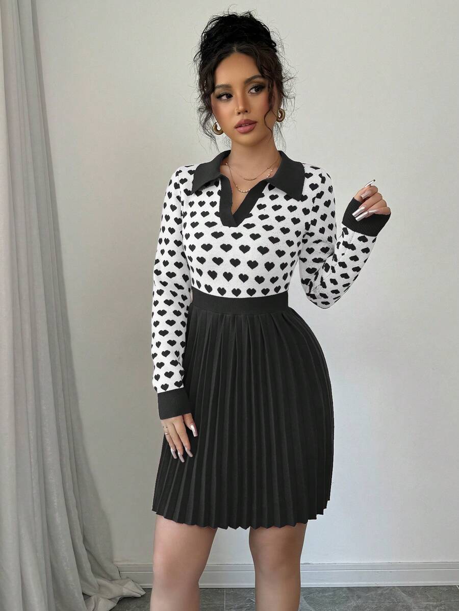 SHEIN Raffinéa New Fashion Collared High-End Noble Lady Hearty Knitted ...