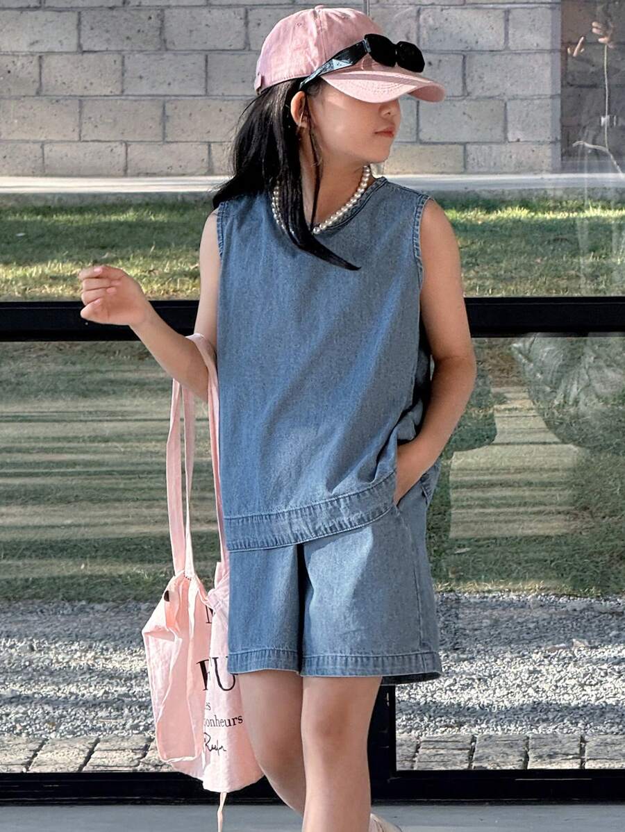 DAZY Conjunto de niña preadolescente de mezclilla | Moda de Mujer ...