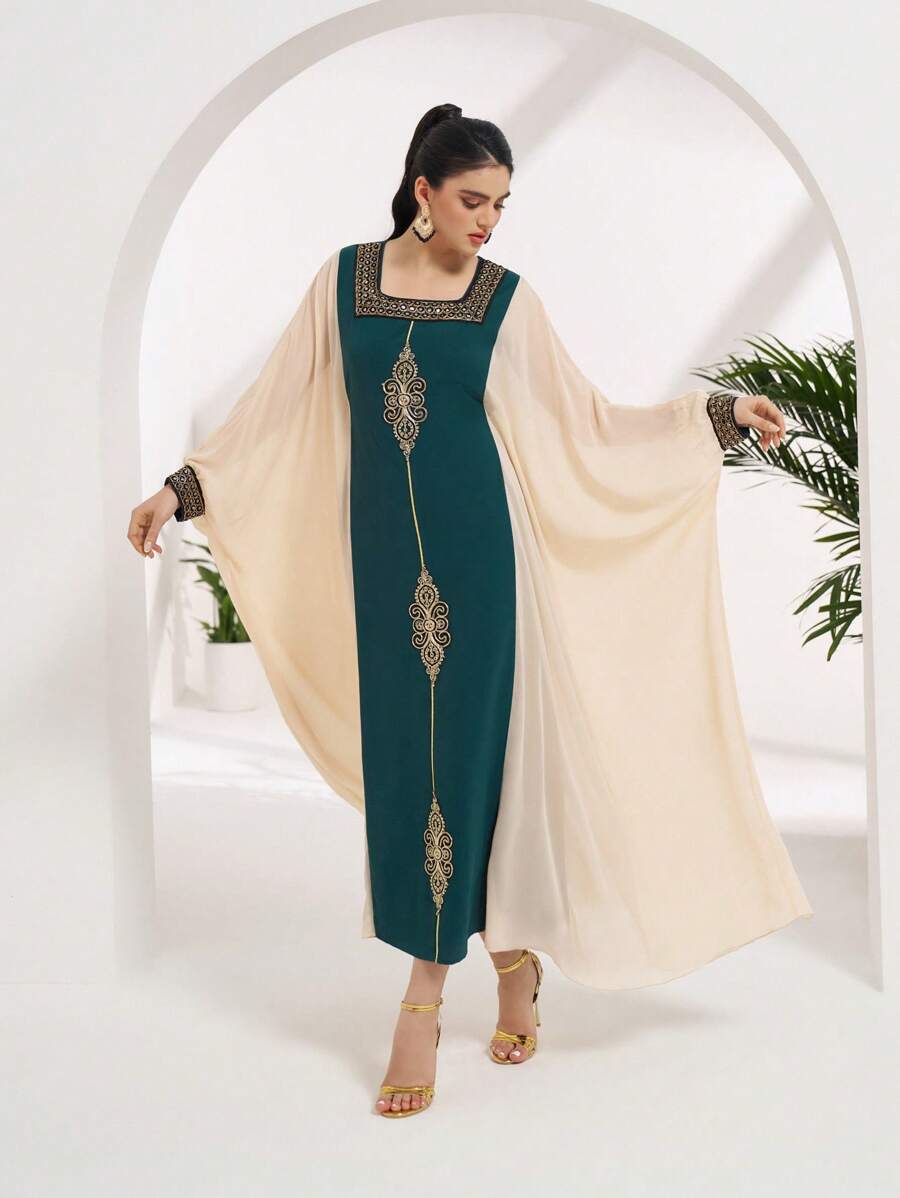 SHEIN Najma Conservative Elegant Arabic Maxi Dress, Turkish Abaya | SHEIN UK