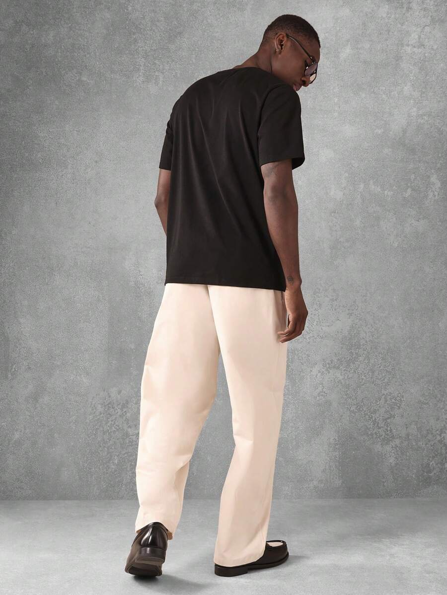 SUMWON Skater Fit Cropped Tailoring Pants With Drawcord Detail | SHEIN USA