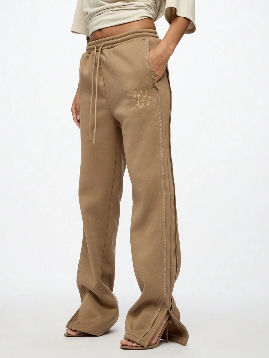 SUMWON WOMEN Luxe Side Split Flare Joggers Athletic Loungewear ...