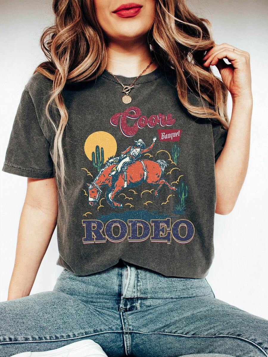 INAWLY 90s Western Cowboy T-Shirt, Retro Cowboy Apparel, Wild West ...