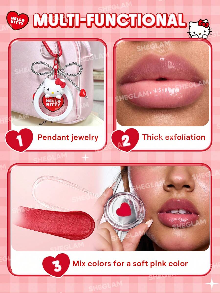Hello Kitty｜SHEGLAM Bálsamo labial 3D Kiss | SHEIN PT