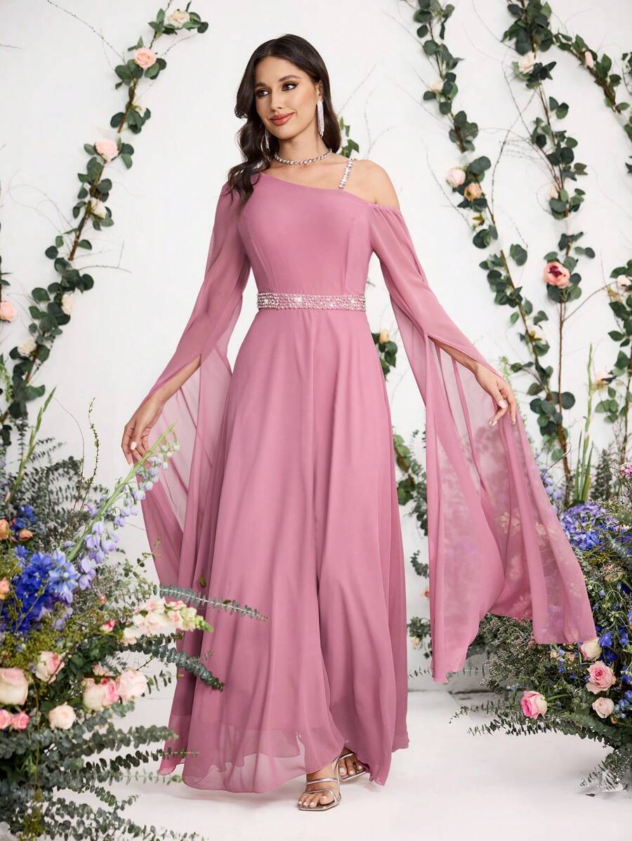 Coutiva High-End Formal Gown, Diamond Embellished Luxury Elegant ...