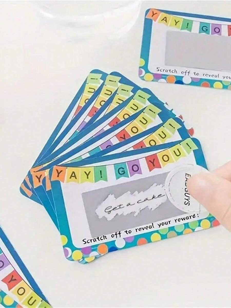 SHEIN 50 stuks (kaarten + kraslotstickers) DIY om je eigen kraslot te ...