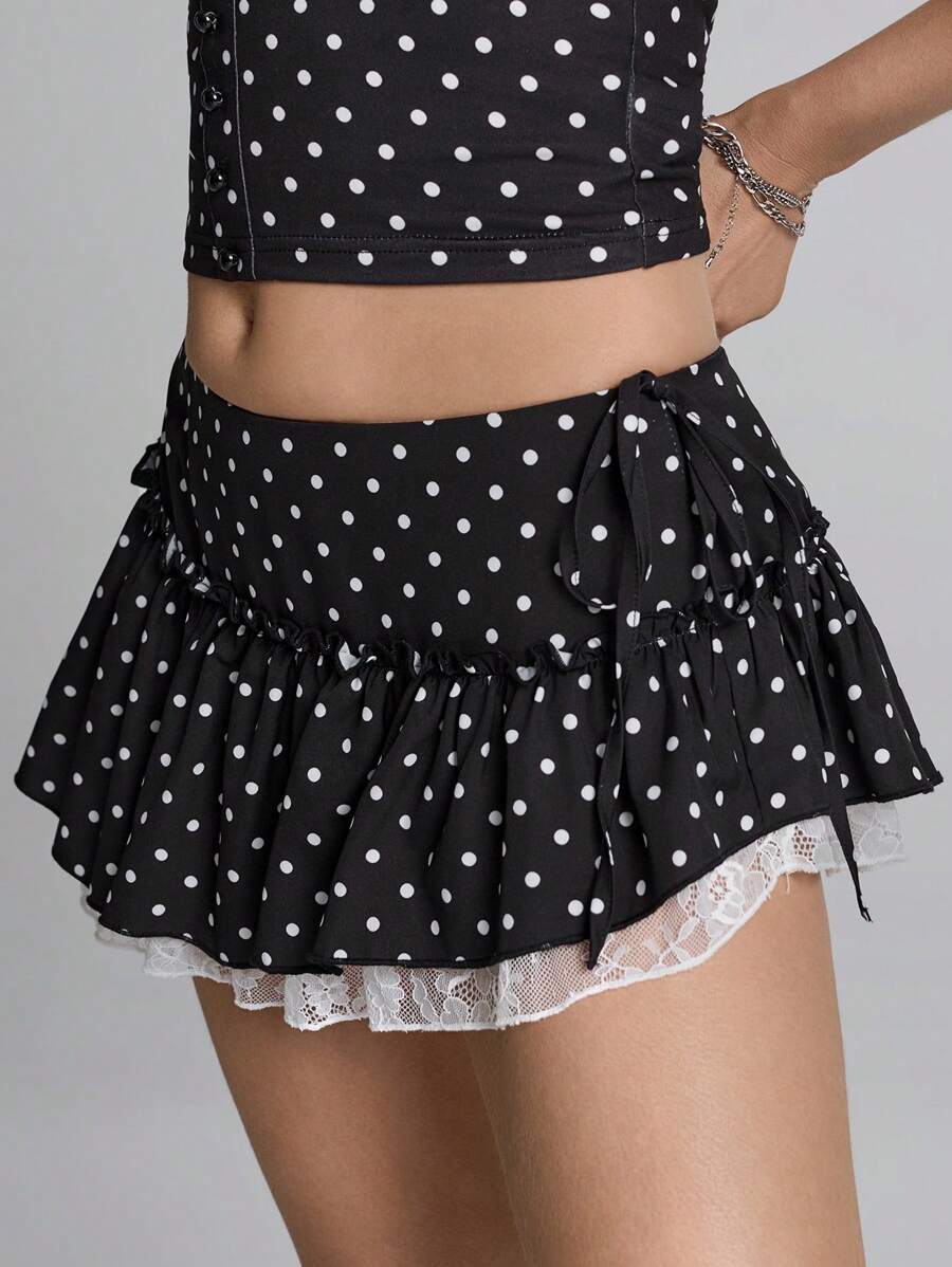 Easelle Black Polka Dot Women's Professional Commuting Suit 2025 Summer ...