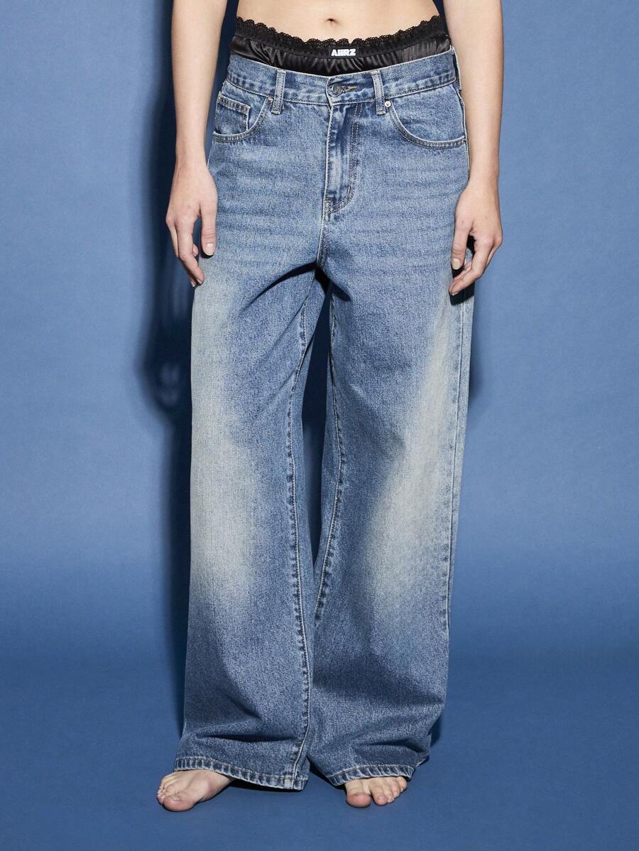 AiiRZ Jeans amples et lâches lavés | SHEIN