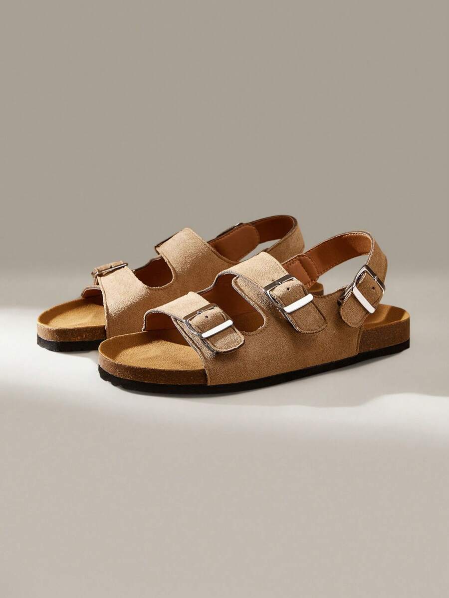 Solecia Women's Fashion Brown Open Toe Flat Sandals With Tie Strap ...