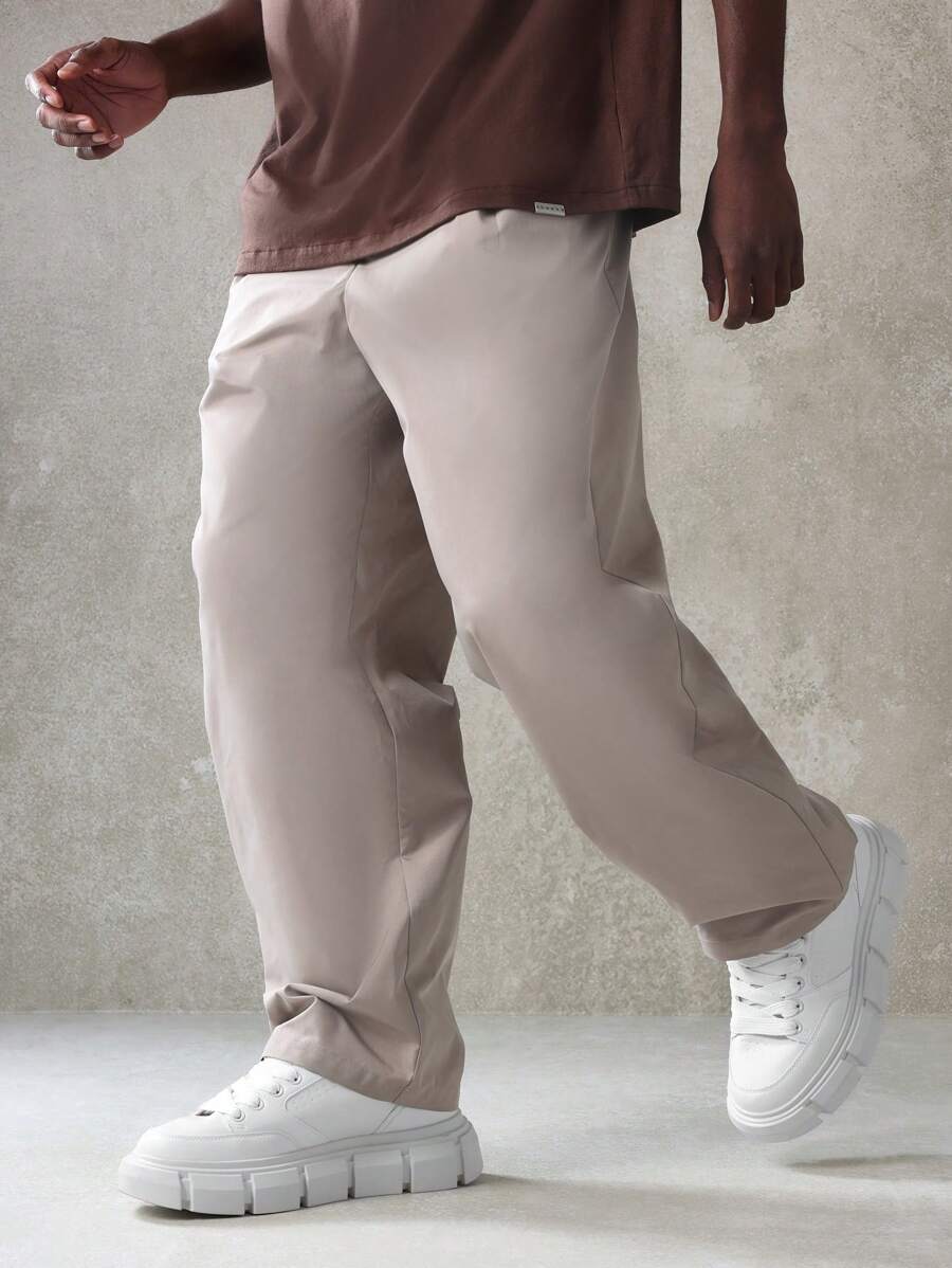 SUMWON Wide Leg Nylon Tailoring Pants With Pleats | SHEIN UK