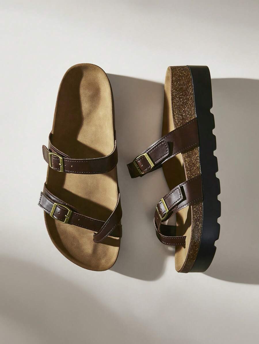 Solecia Sandalias deslizantes de plataforma retro para mujeres, nuevo ...