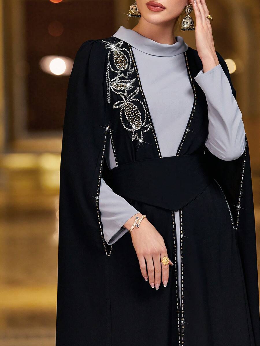 Layrah 2pcs/Set Handmade Beaded Arabian Style Maxi Dress, Kaftan ...