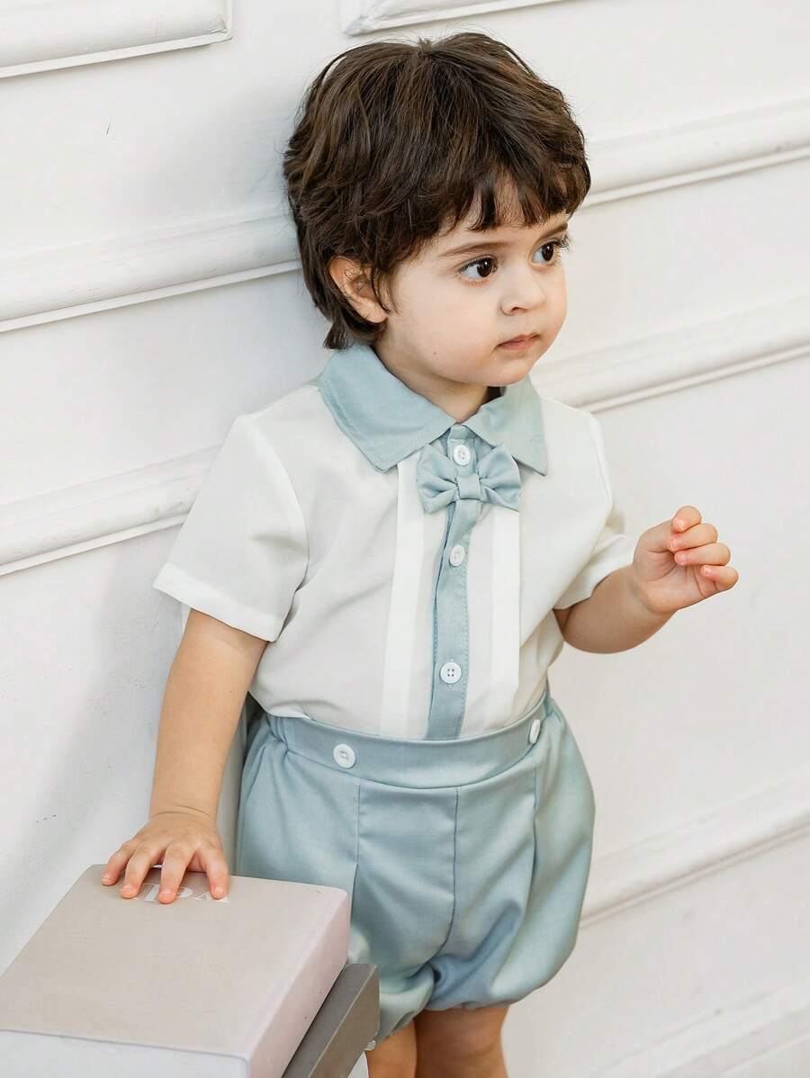 Souflis Souflis 2 Pieces Set Include White Short Sleeve Shirt With ...