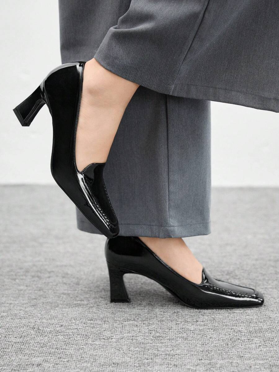 CUCCOO BIZCHIC Women Square Toe Low Vamp Sexy And Elegant Versatile ...