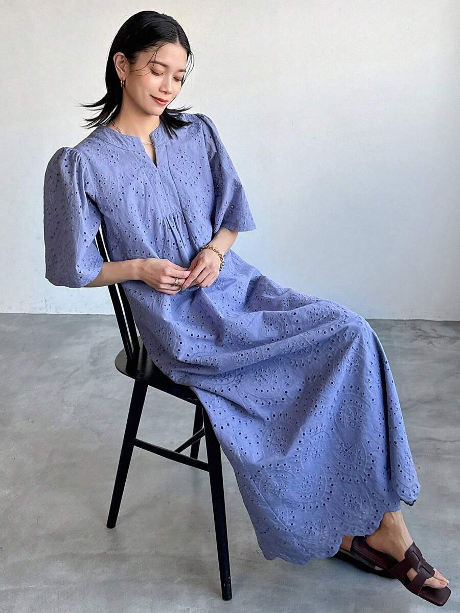 FRIFUL 女性ロングドレス、女性の結婚式ゲストフォーマルドレス、パフスリーブ、バケーションスタイルのサンドレス | SHEIN JAPAN