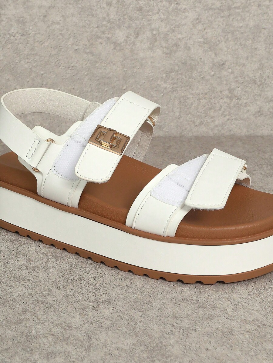 SHEIN SHUZIA Women Platform Sandals With Comfortable Molded Footbed And ...