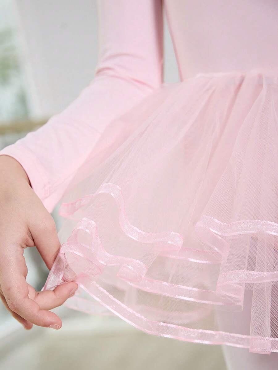 SHEIN Tween Girls Elegant Ballet Dance Sequin Tulle Skirt, Lovely Shiny ...