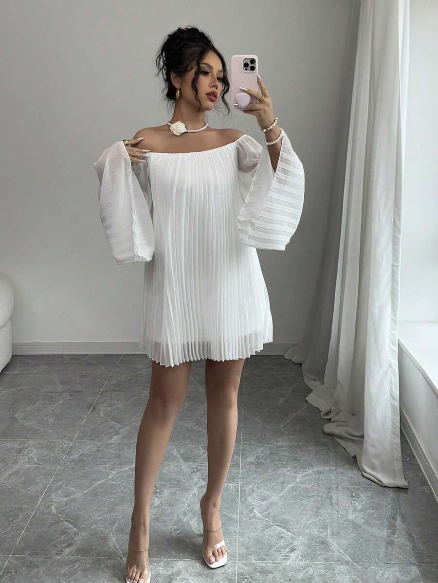 Rafferiza Vintage Romantic Pleated All-White Birthday Party Wedding ...