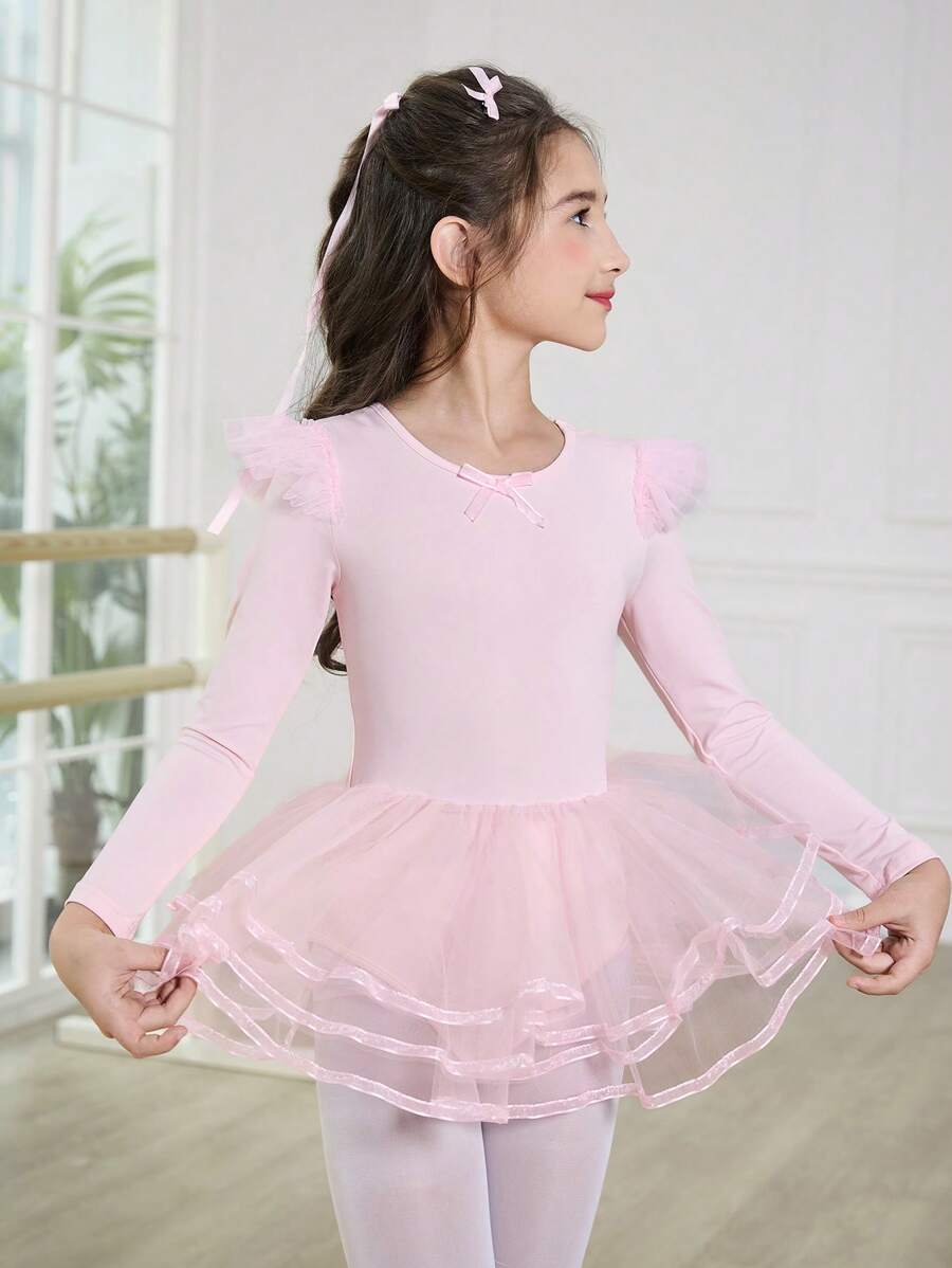 SHEIN Tween Girls Elegant Ballet Dance Sequin Tulle Skirt, Lovely Shiny ...