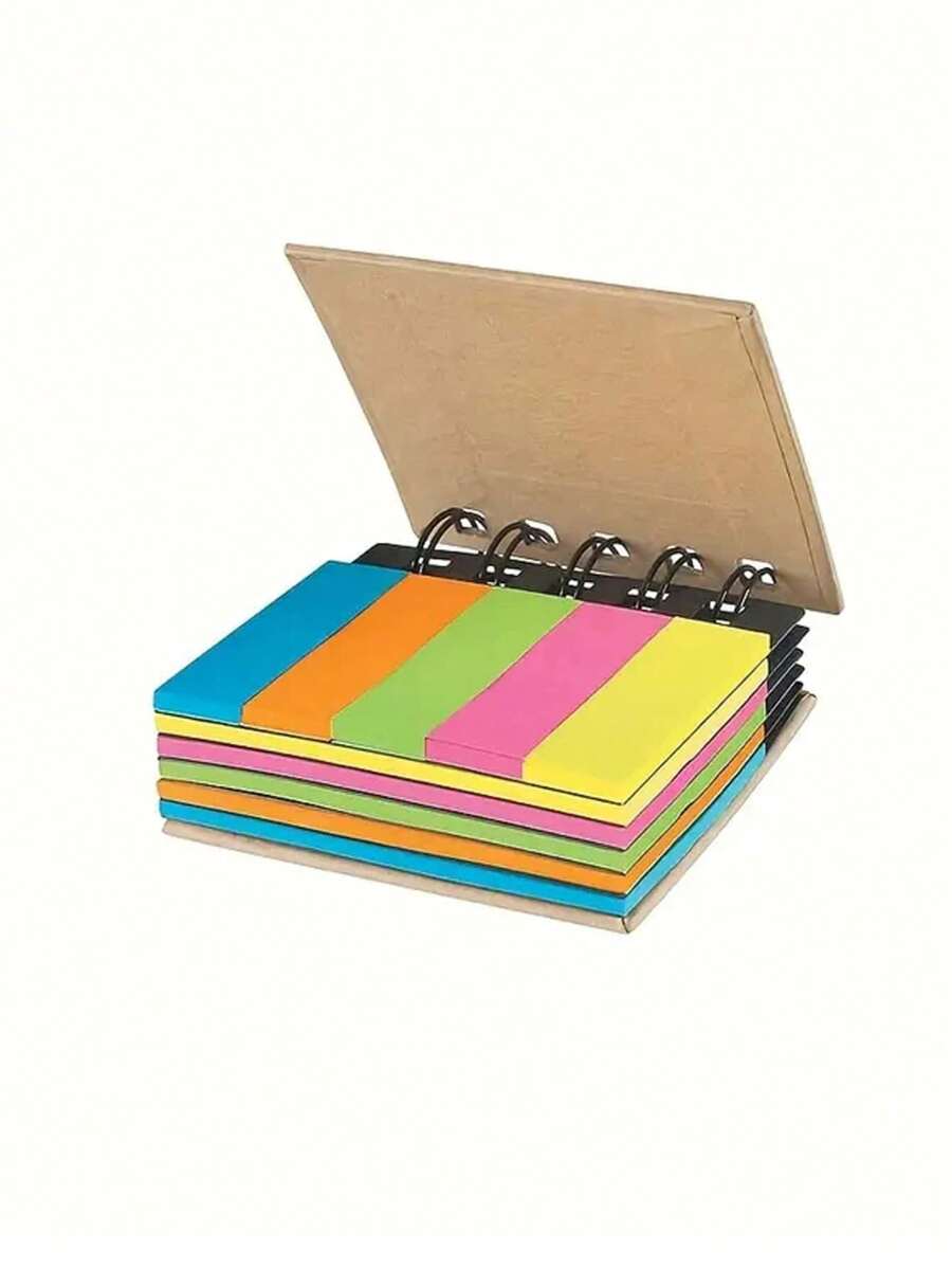1book 5 Colors 250 Sheets Cowhide Paper Memo Pad Adhesive Notes Set ...