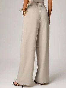 Forever 21 Spring Commute Casual Versatile Office Lady Fashion Loose Straight-Leg Pants For ...