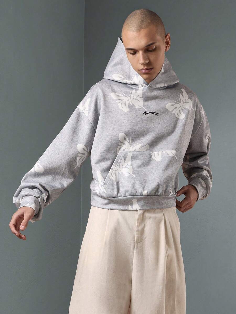 SUMWON Premium Butterfly Print Oversized Hoodie Spring Summer Casual ...
