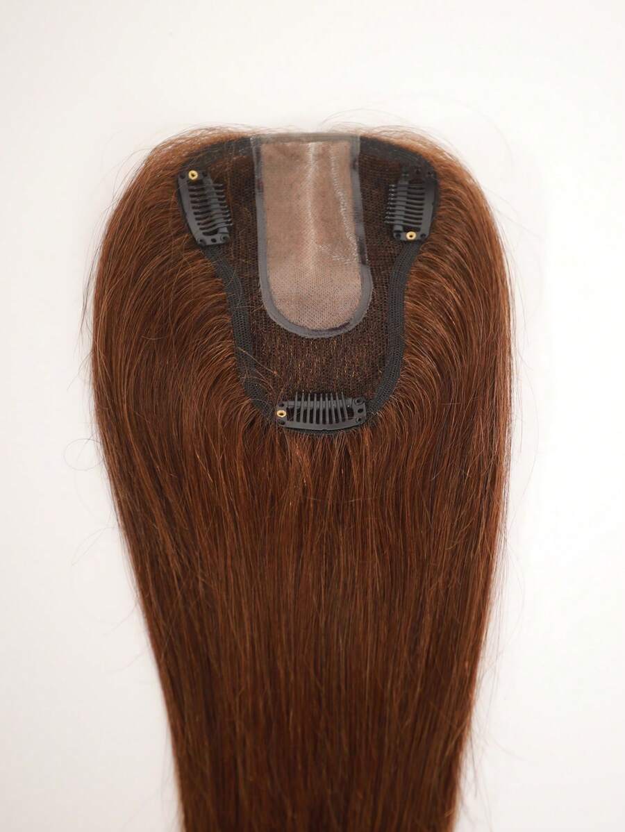 Topper de cabelo humano com base de renda amarrada à mão com base mono ...