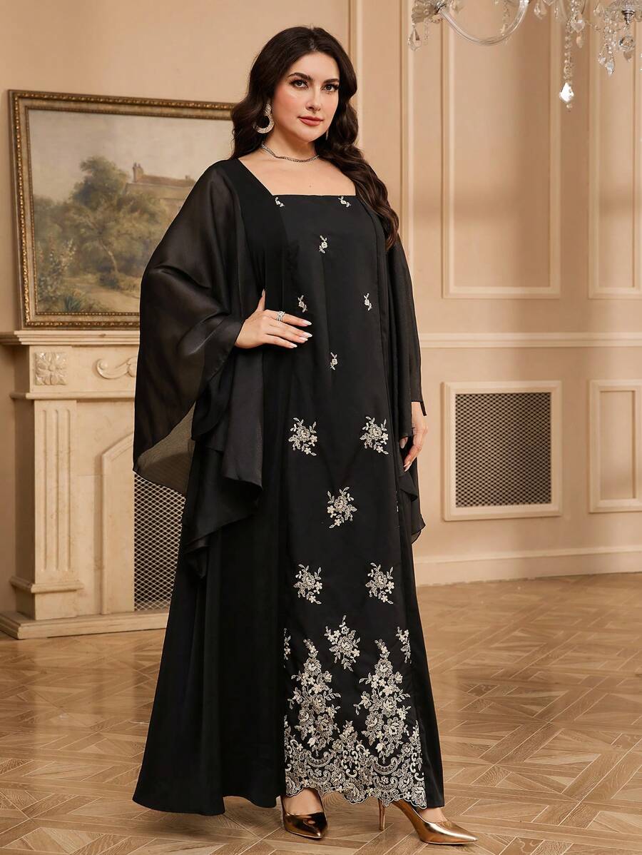 SHEIN Najma Plus Size Women's Turkish Style & Arabic Traditional Maxi ...