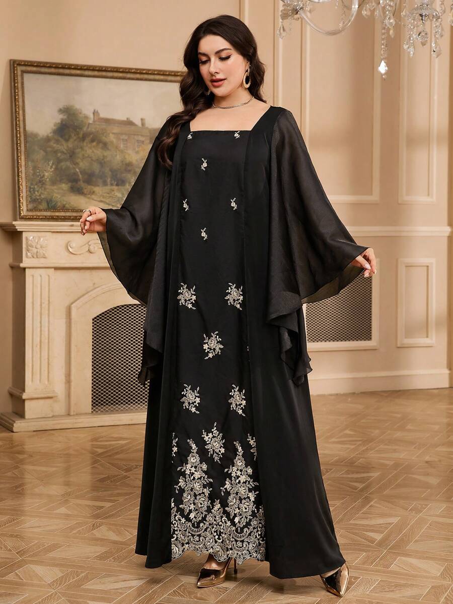 SHEIN Najma Plus Size Women's Turkish Style & Arabic Traditional Maxi ...