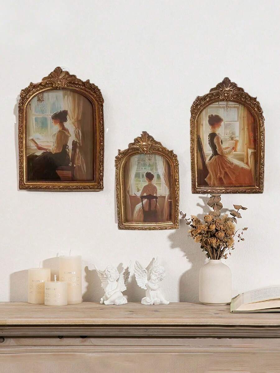 SHEIN 1pc Classic Retro Photo Frame Artistic Style Vintage Imitation ...