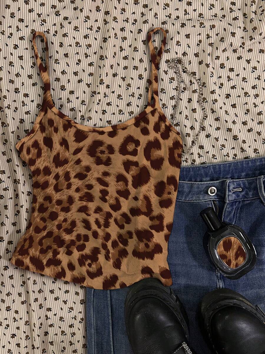 Attitoon Leopard Print Cami Top | SHEIN USA